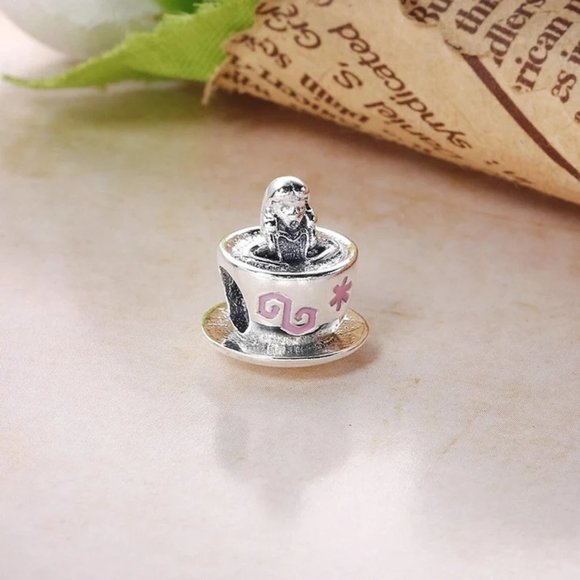 Pandora | Jewelry | Authentic Pandora Alice In Wonderland Teacup Charm ...